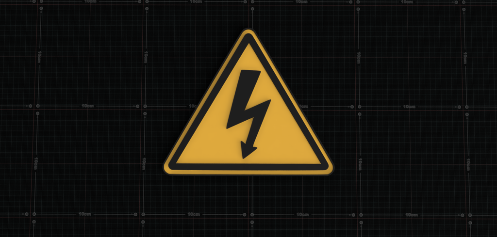 Fichier 3D gratuit Etiquette choc électrique / électrocution Panneau de ...