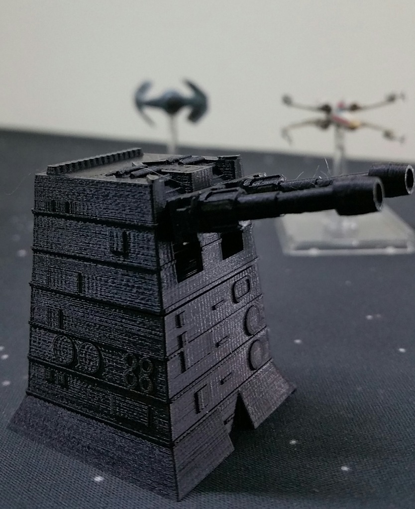 ⭐ Death Star Turbo Laser (repaired and separated)・Free 3D File for ・Cults