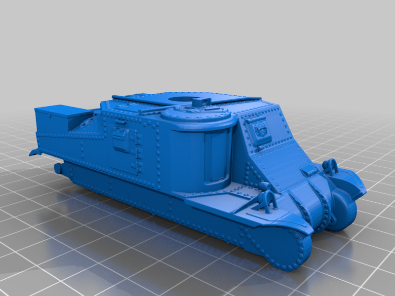 🪖 28mm 1/56 1:56 WW2 M3 Grant British Tank・Free 3D File for ・Cults