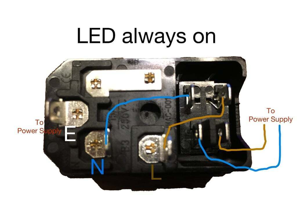 3D printed Anet A8 power Supply Cover with IEC320 C14 Socket Space・Cults