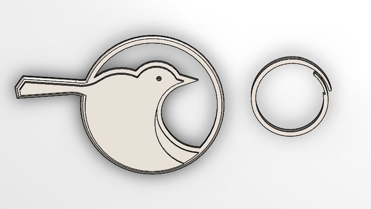 Free 3D file bird + keychain 🐦 ・3D printer design to download・Cults