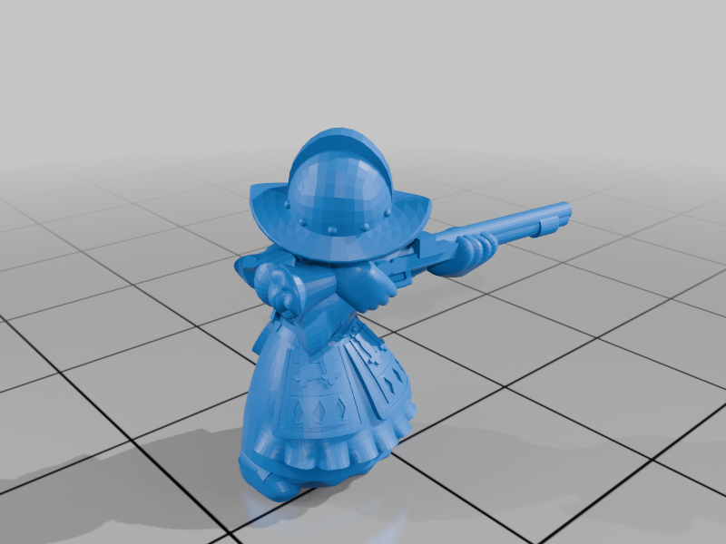 🧞‍♂️ Musketmaids in 15mm・Free 3D File for ・Cults