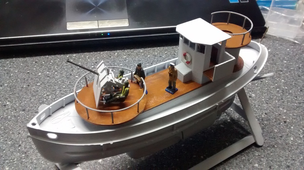 🎣 War fishing cutter 1:72 RC Boat・Free 3D File for ・Cults