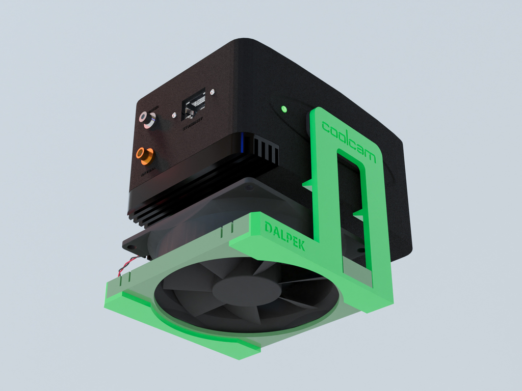 Free 3D file Coolcam - 80mm fan mount bracket for ncam Mk2 connection ...