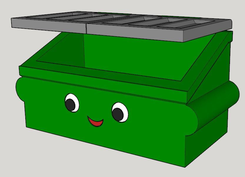 🔥 Happy Dumpster with Optional Fire・Free 3D File for ・Cults