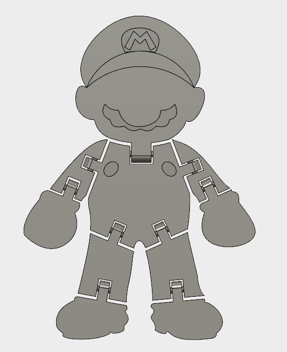 🎲 Articulated Mario・Free 3D File for ・Cults