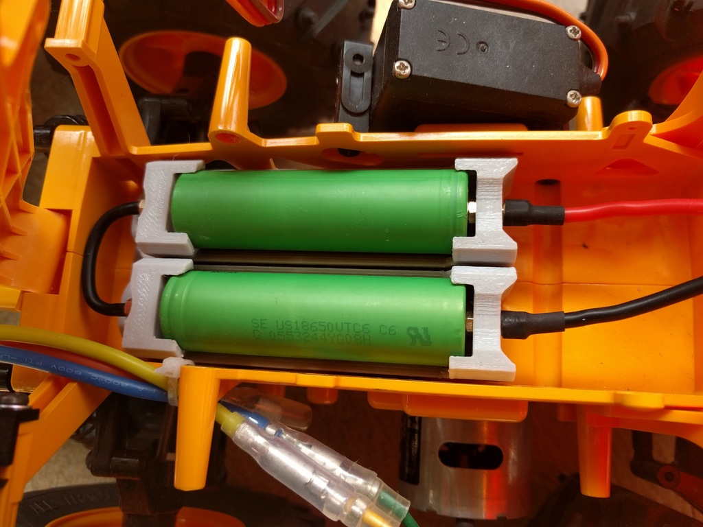 🔋 High current 18650/21700 holders with integrated spring・Free 3D File for ・Cults