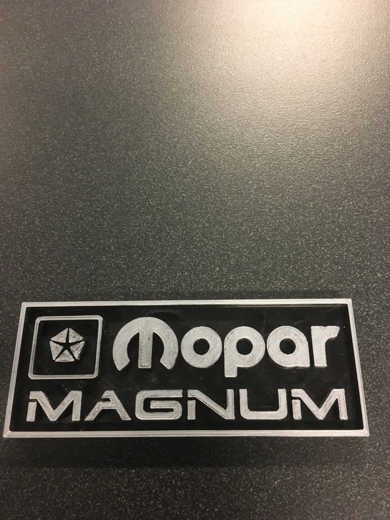 Free 3D file Mopar Magnum Name Plate 🚗 ・3D print object to download・Cults
