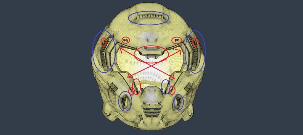 Free 3D file Doom 4 Helmet Split Vents ETC 🪖・3D printable object to ...