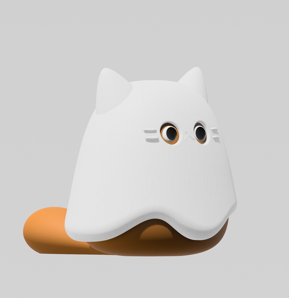 Free 3D file Halloween cat ghost _ fidget tail toy 🎃 ・3D print design ...