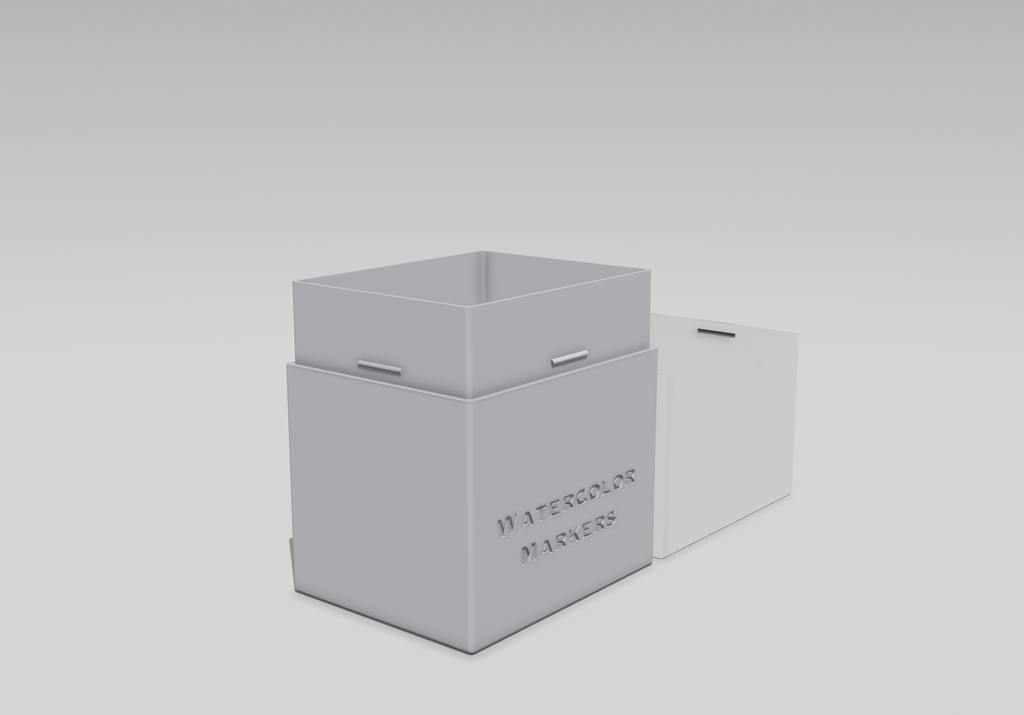 📦 Watercolors markers box - markers storage Aqua color molotow・Free STL ...