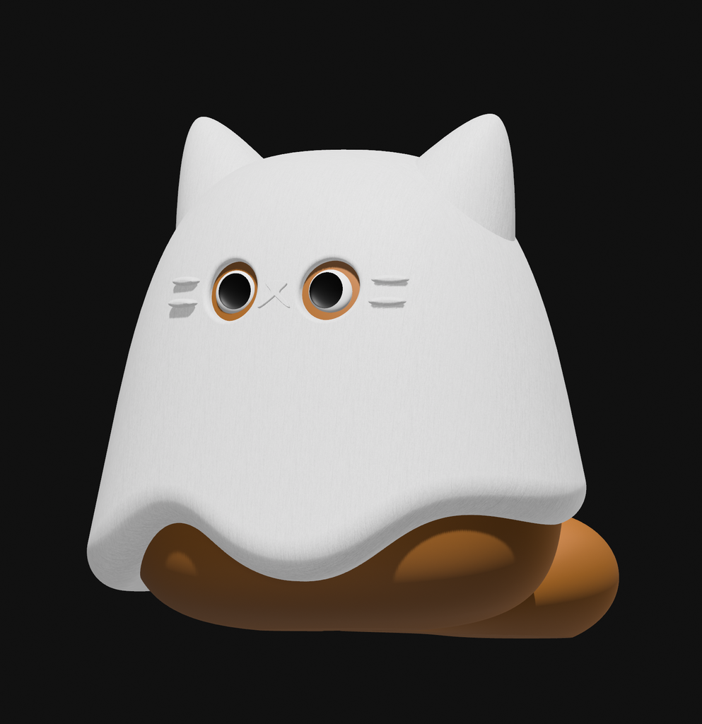Free 3D file Halloween cat ghost _ fidget tail toy 🎃 ・3D print design ...