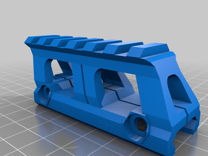 🔫 Picatinny Rail Riser 20mm with M5/M3 Slot・Free 3D File for ・Cults