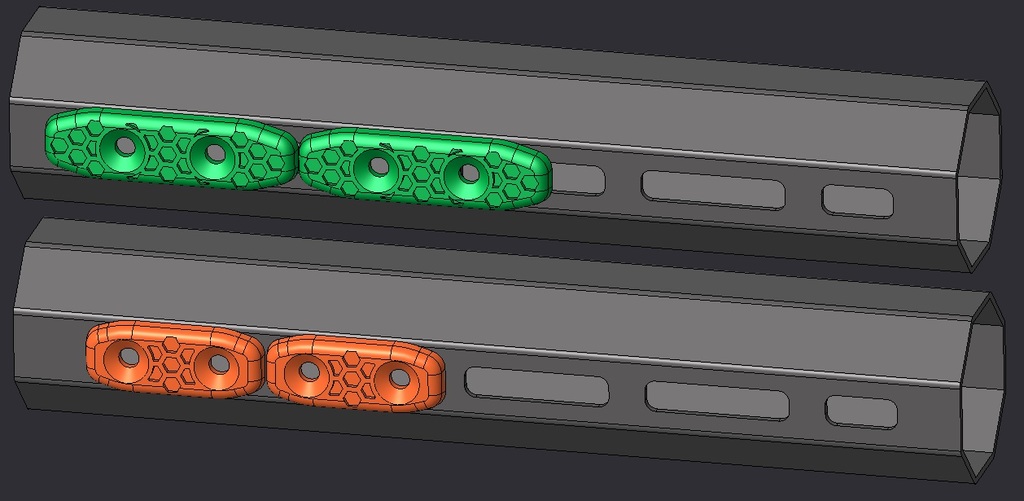 Free 3D file M-LOK Rail Covers and Handbrakes 👽 ・3D print design to download・Cults