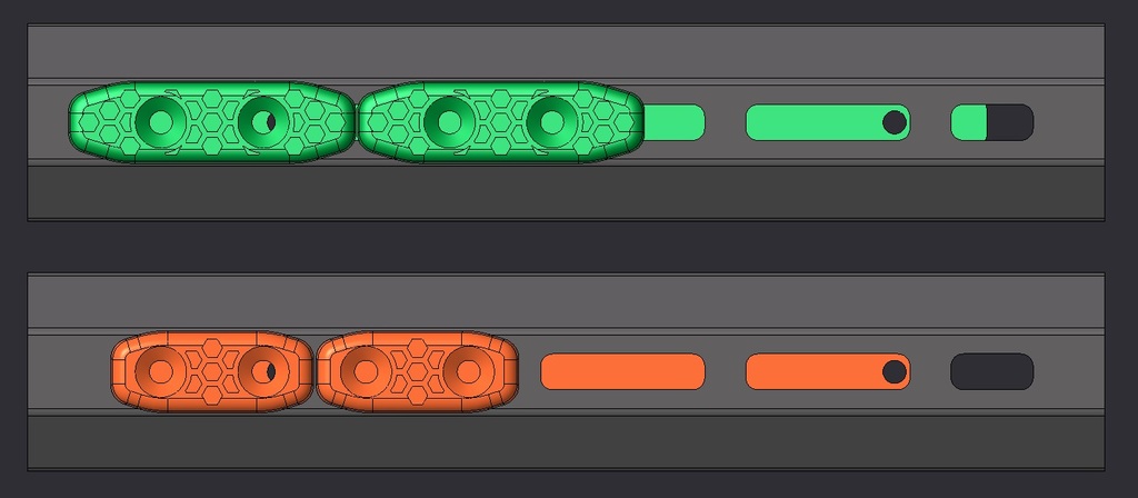 Free 3D file M-LOK Rail Covers and Handbrakes 👽 ・3D print design to download・Cults