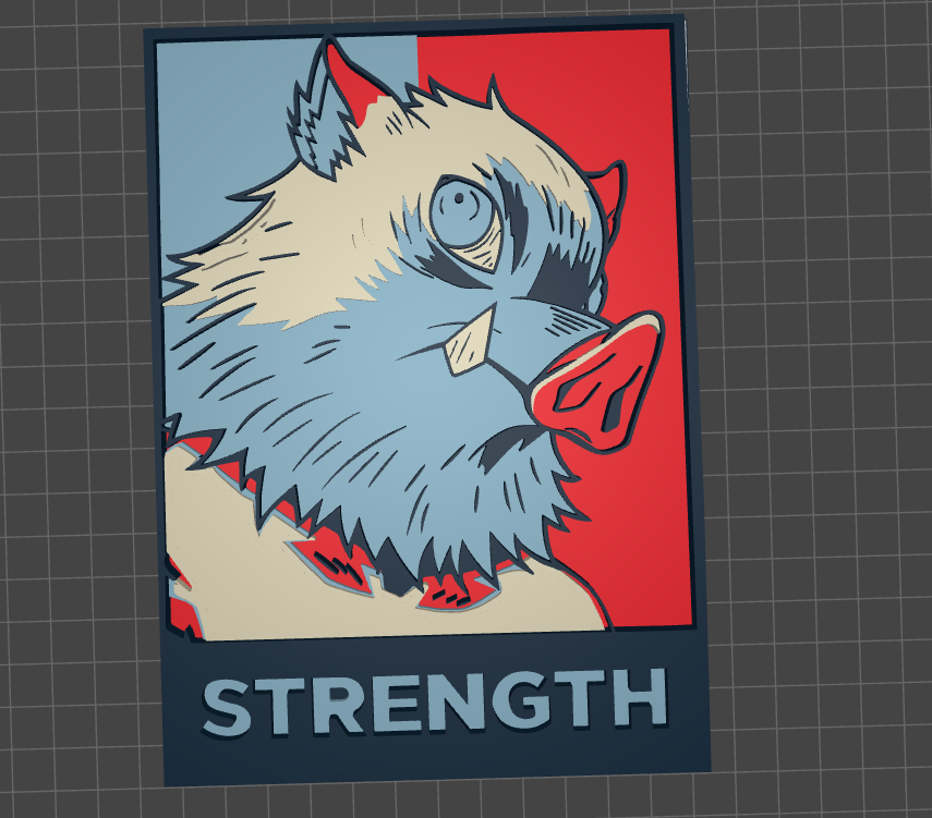 Archivo 3D gratis Inosuke Hashibira Poster Demon Slayer Poster Anime ...