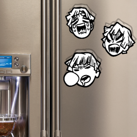 🧲 Demon Slayer Zenitsu Agatsuma Magnet | Decoration For Whiteboard ...