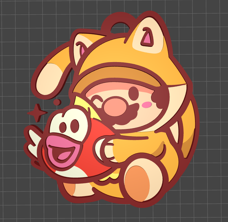 Free 3D file Cat Mario & Cheep Cheep, Super Mario Bros Mario Nintendo ...