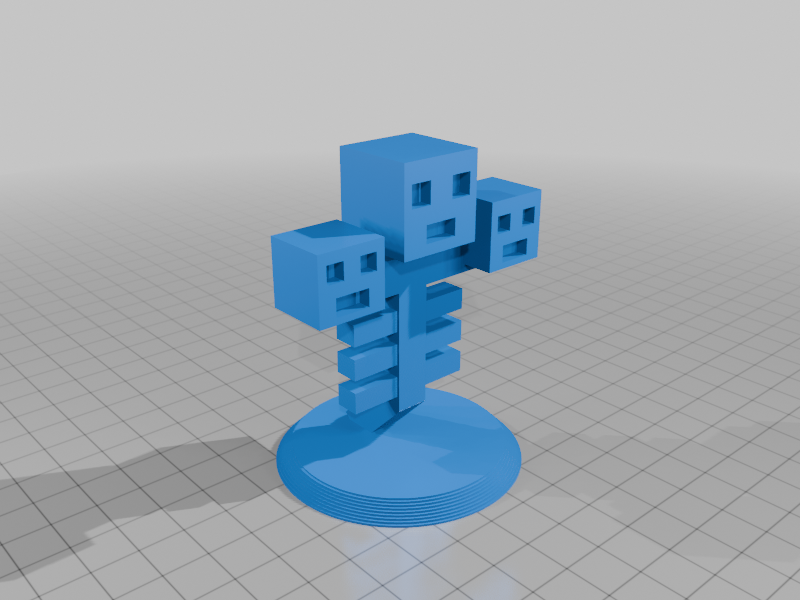 🗿 Minecraft - Wither Sculpture on a Podium・Archivo 3D Gratis para ・Cults