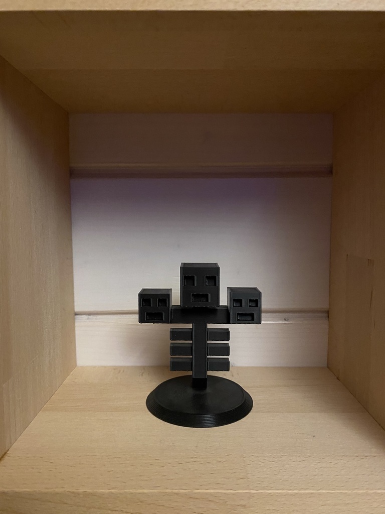 🗿 Minecraft - Wither Sculpture on a Podium・Free 3D File for ・Cults