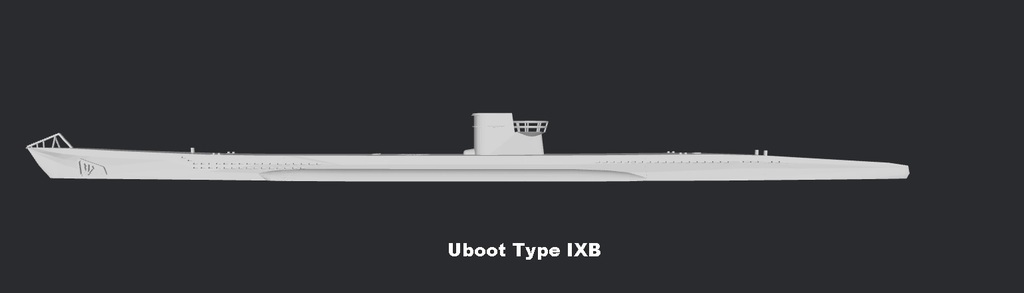 🏗 U-Boat Type IXB Waterline・Free 3D File for ・Cults