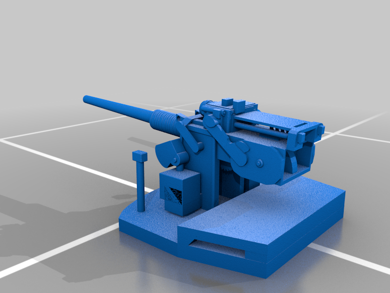 🔫 3”/50 Mk 34 Rapid-Fire Gun (Single)・Free 3D File for ・Cults