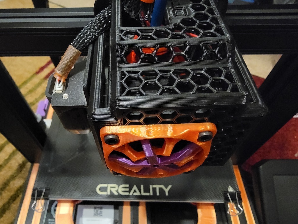 🧞‍♂️ Ender 3 v2 Neo hotend shroud for 4020 fan・Free 3D File for ・Cults