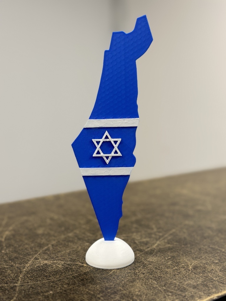 Free 3D file israel map flag 🇮🇱・Object to download and to 3D print・Cults