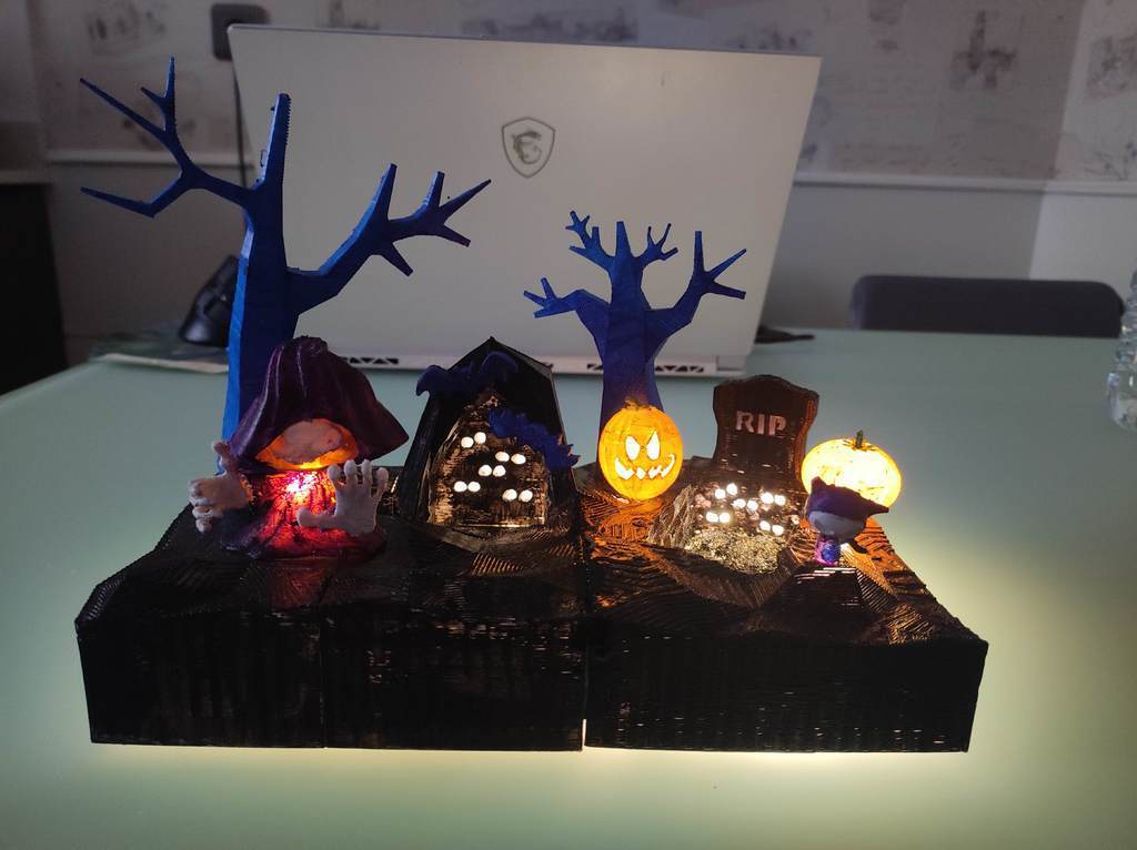 Free 3D file HALLOWEEN DIORAMA 🎃 ・Object to download and to 3D print・Cults
