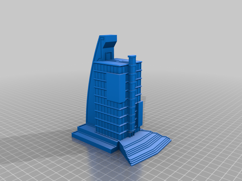 🏗️ Scifi Skyscraper building for 6mm gaming・Free STL File for 3D ...