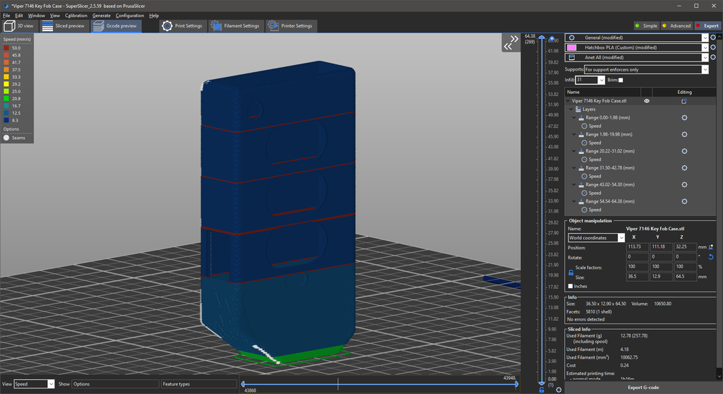 🔑 Viper 7146 Key Fob Case・Free 3D File for ・Cults