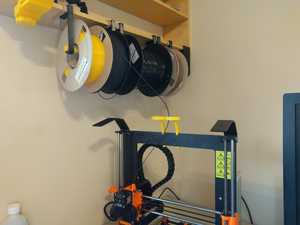 Free 3D file Shelf-mount hanging spool holder 🧞‍♂️ ・3D printing idea to ...