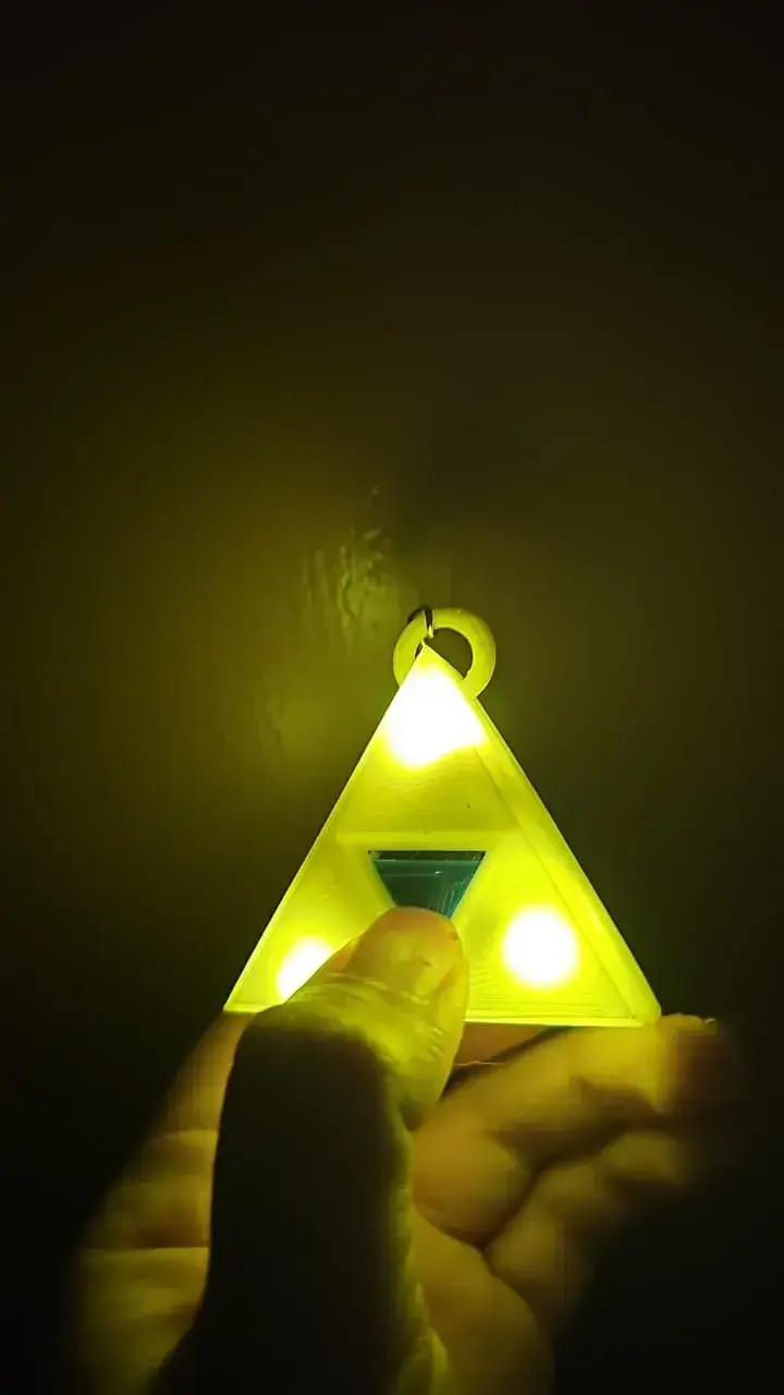 Free 3D file triforce keychain (LED) 🗝️ ・3D printing template to ...