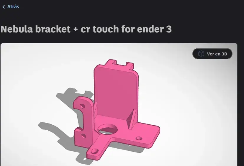 Archivo 3D gratis Nebula bracket + cr touch for ender 3 🧞‍♂️ ・Plan ...