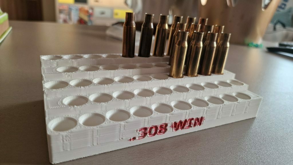 👽 .308 WIN Reloading Tray Stepped・Free 3D File for ・Cults
