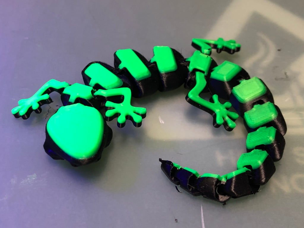 3D printing Articulated Lizard v2・Cults