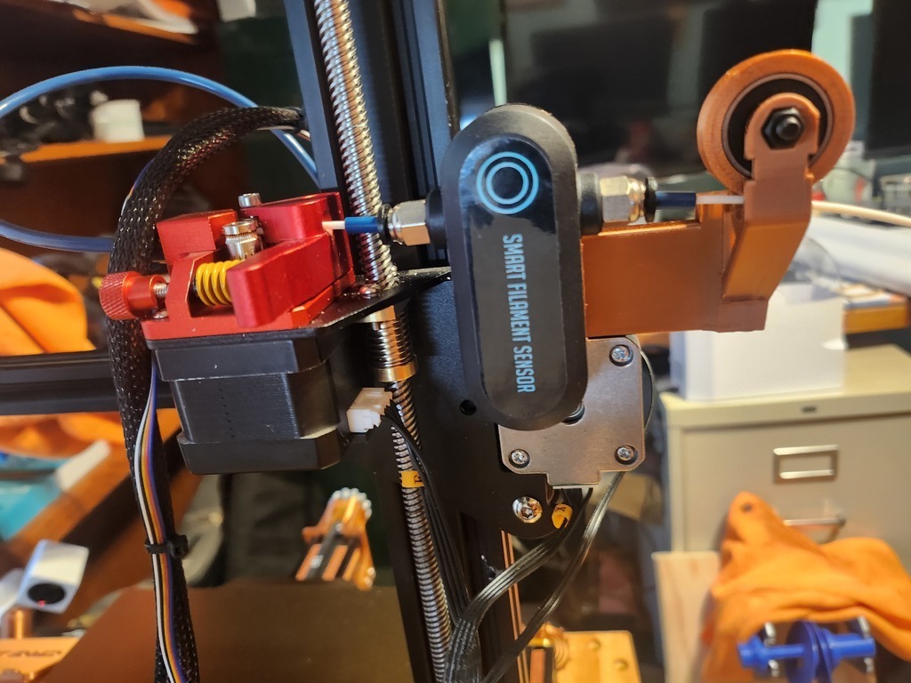 Free 3D file BTT Smart Filament Sensor with Roller Guide 🪢 ・3D printer ...