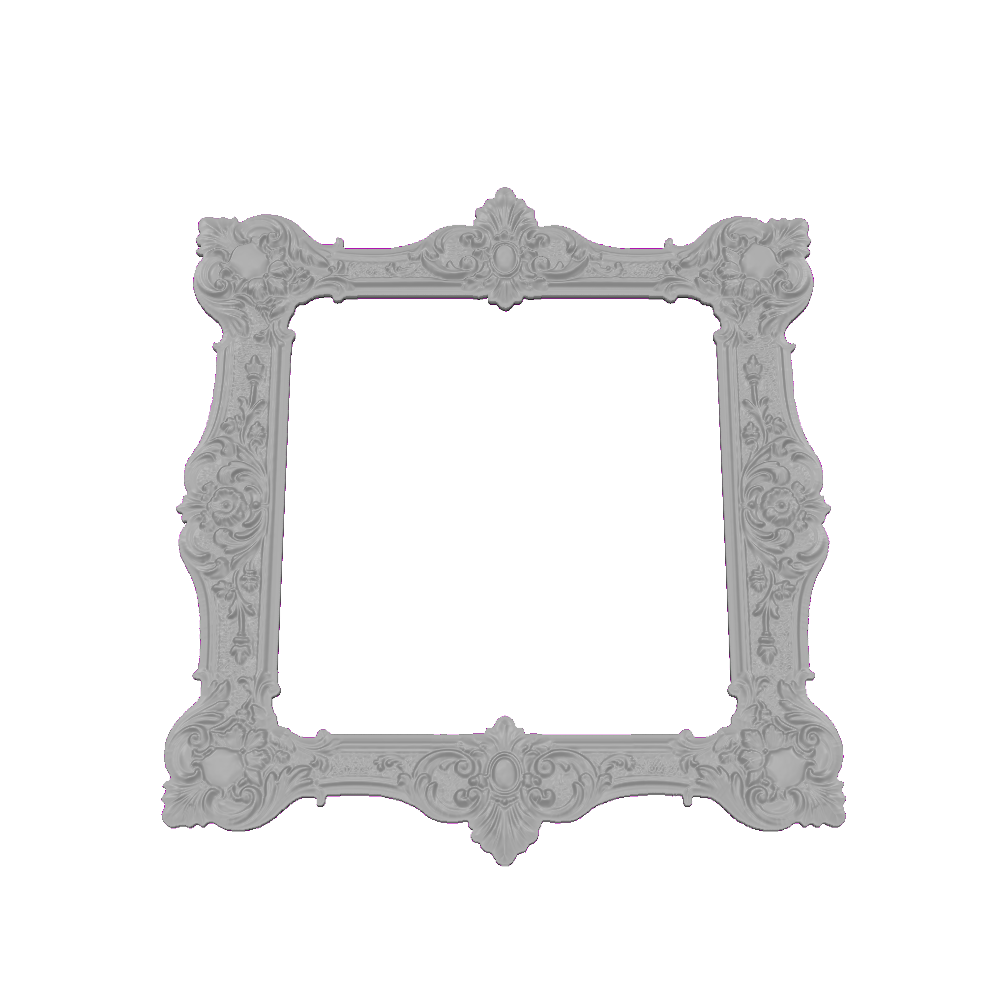 🟪 Square Photo Frame with Rosette Corner – Imperial 3D Print Model STL ...