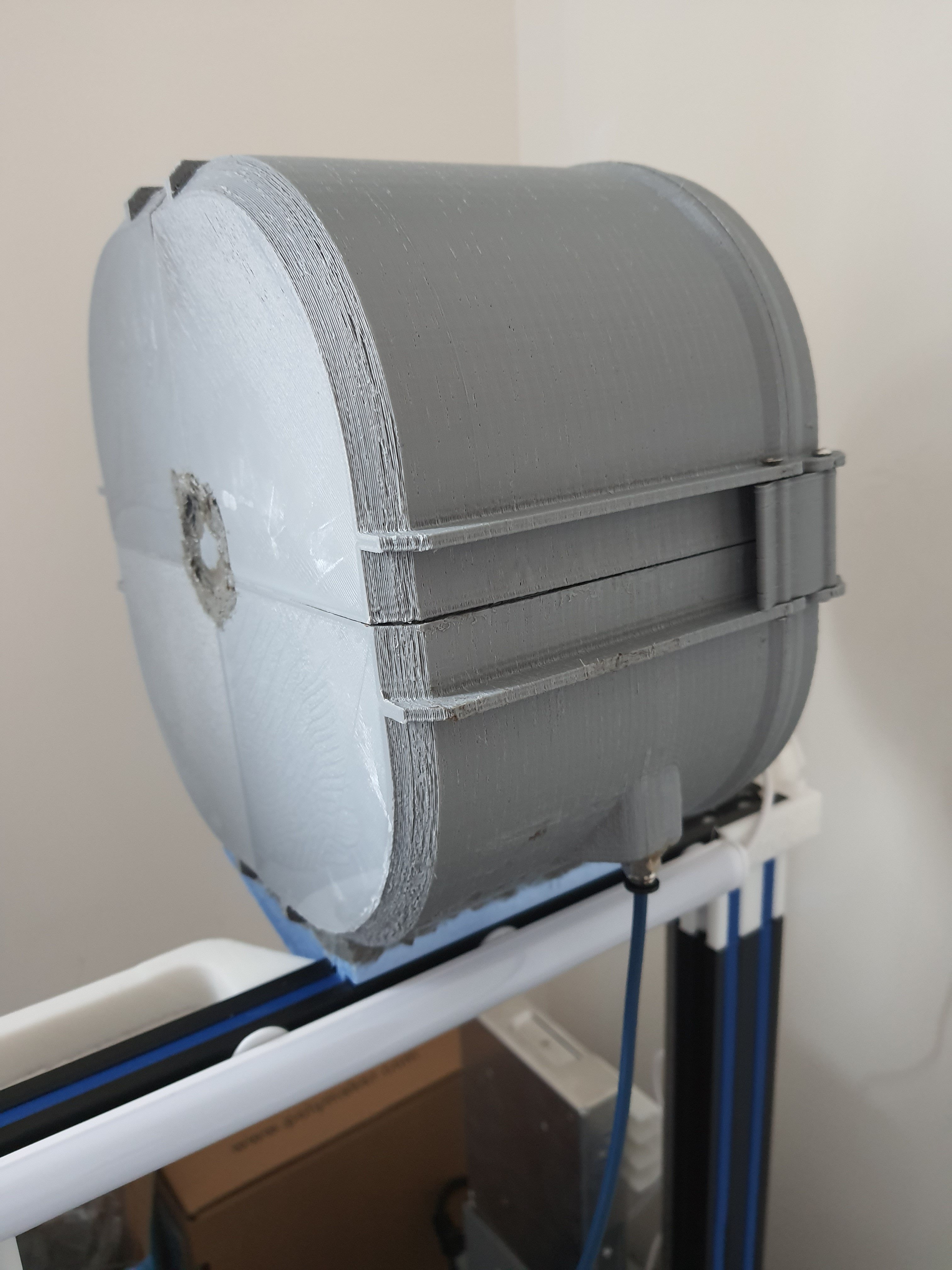 3D printed Filament box with roller holder and mount・Cults