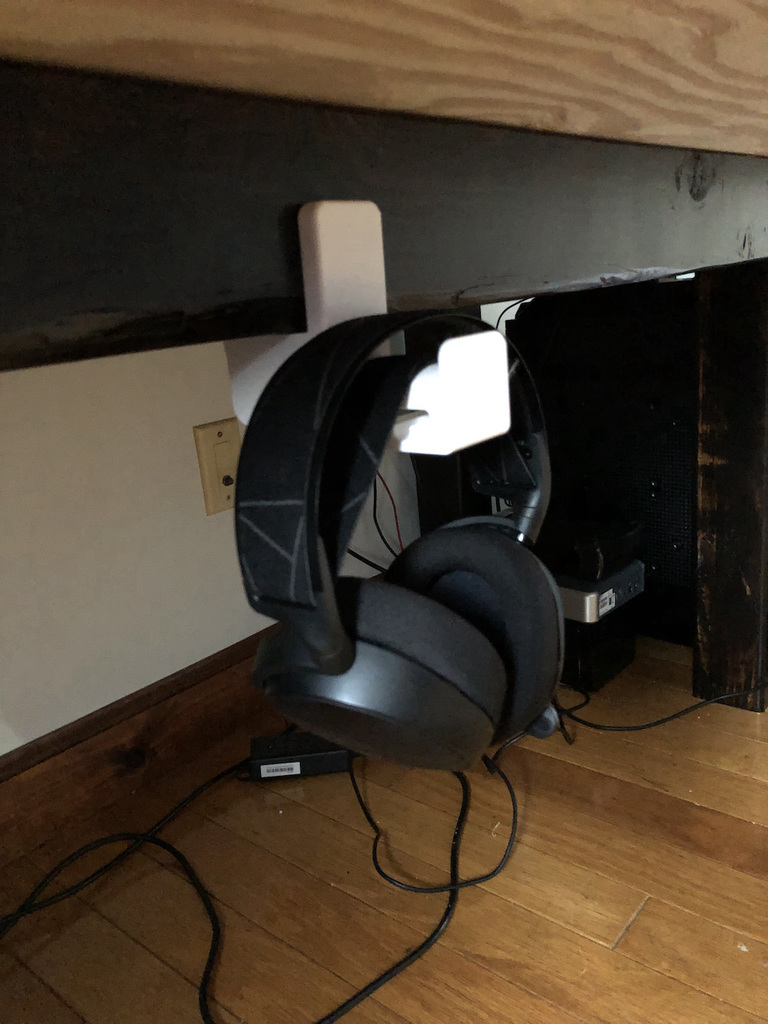 Free 3D file Headphone Holder for under-desk-support mounting 🎧・3D ...