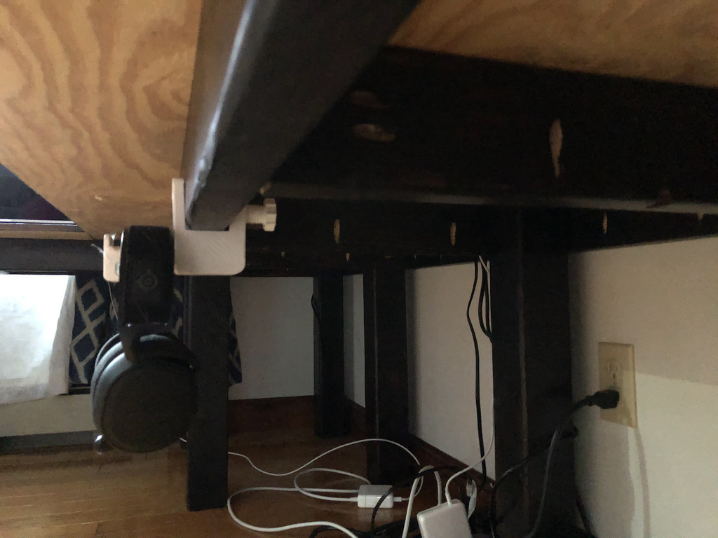 Free 3D file Headphone Holder for under-desk-support mounting 🎧・3D ...