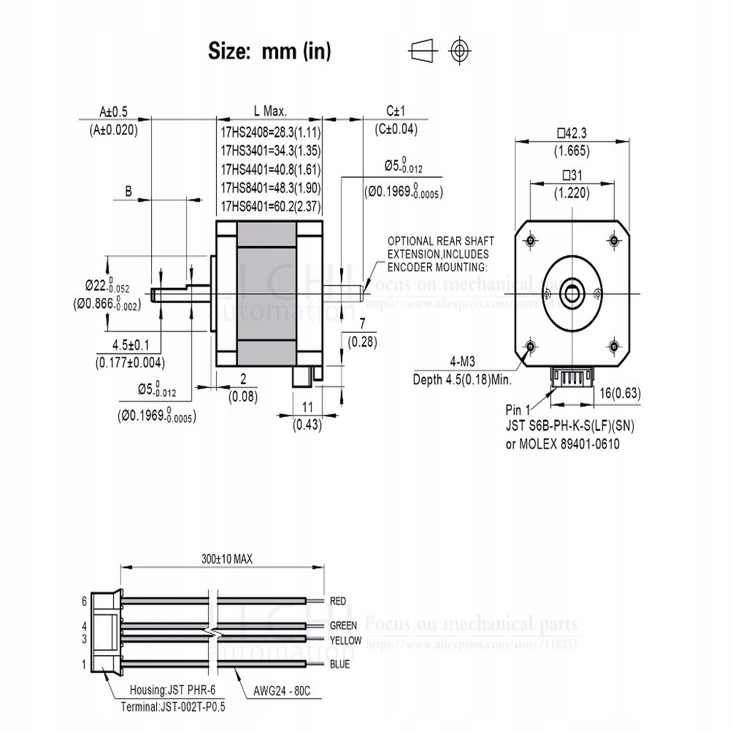 🧑‍🔧 Stepper Motors serie 17HS2408 - 17HS3401 - 17HS4401 - 17HS8401 - 17HS6401・Free 3D File for ...