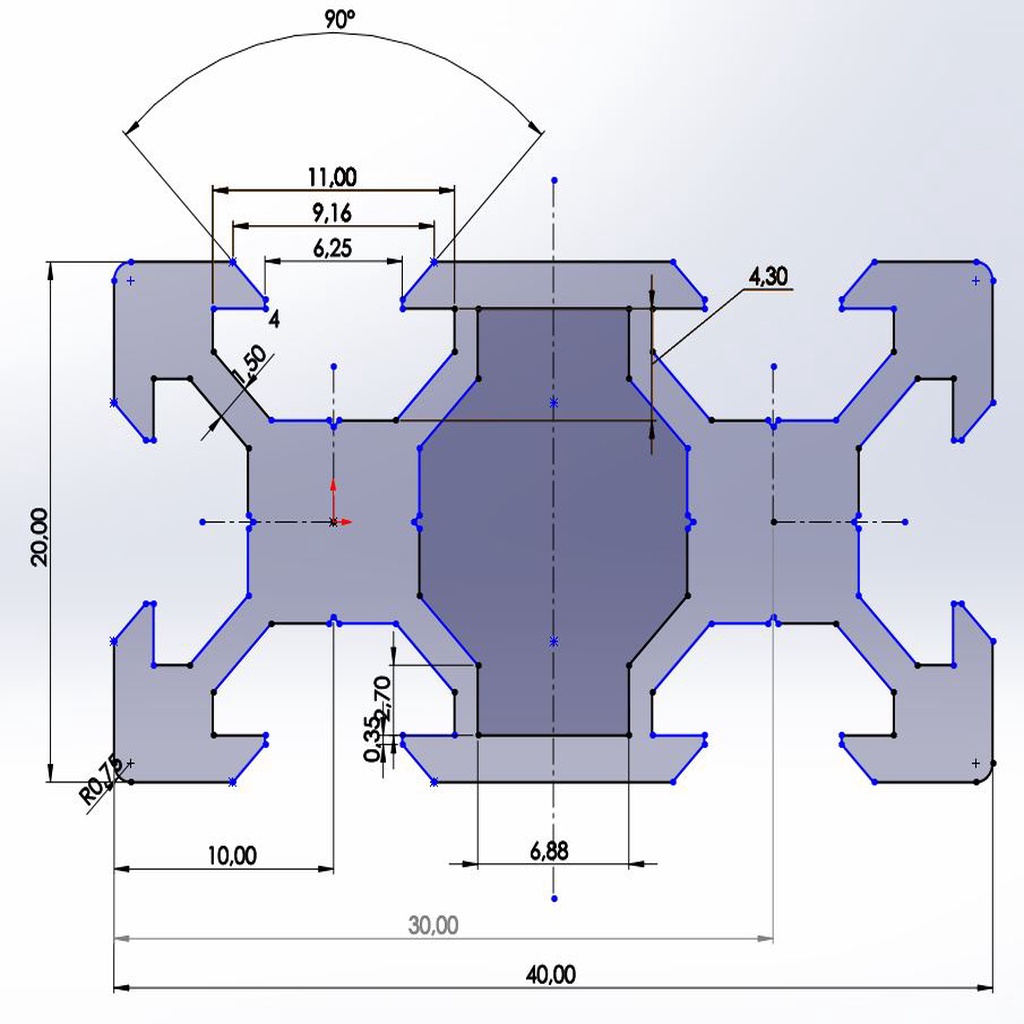 Archivo 3D gratuito Perfiles de aluminio de 20 mm x 40 mm V-SLOT ...