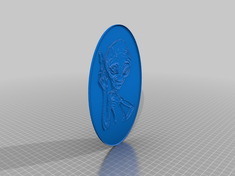 👽 Alien (Paul) Base with litho・Free 3D File for ・Cults