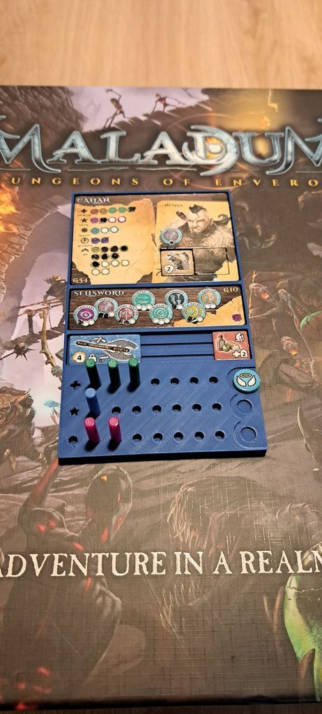 🪢 Maladum Board Game Character Board・Free 3D File for ・Cults