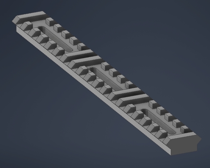 Free 3D file Picatinny Rail 194.8mm 🔫 ・3D printer design to download・Cults