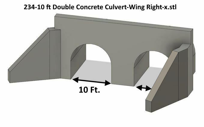 Free 3D file N Scale 10 Foot Concrete Culverts..... 🦶 ・3D print design ...