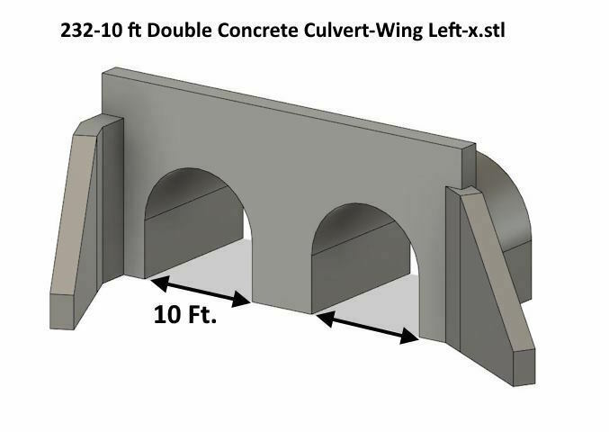 🦶 N Scale 10 Foot Concrete Culverts.....・Free 3D File for ・Cults