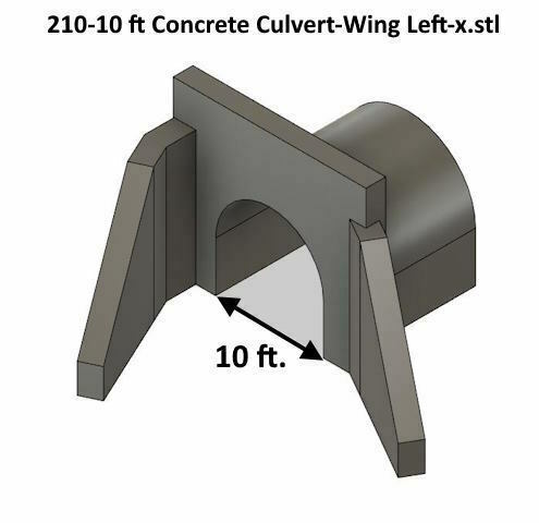 🦶 N Scale 10 Foot Concrete Culverts.....・Free 3D File for ・Cults