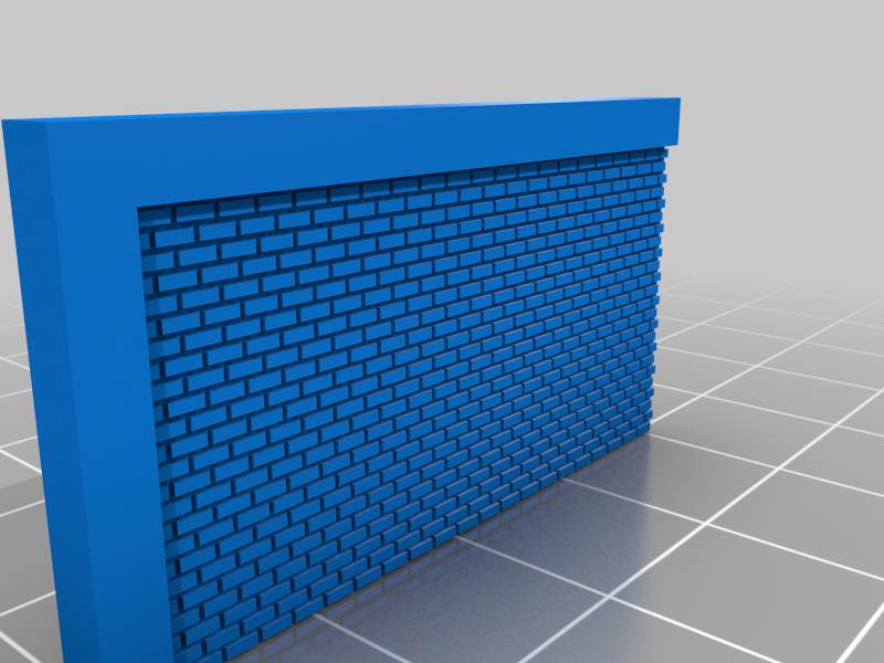 🧱 N Scale Brick Walls.....・Free 3D File for ・Cults
